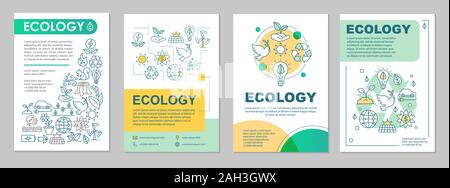 Saving planet brochure template layout. Environmental issues. Flyer ...