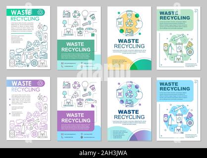Waste management brochure template layout. Trash sort. Flyer, booklet ...