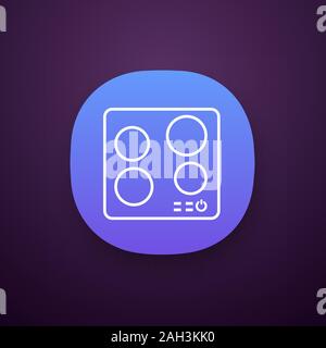 Induction stove cooker in flat design style vector Stock Vector Image ...