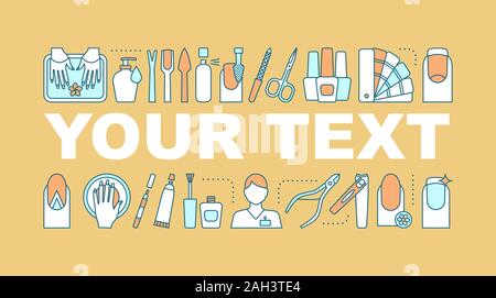 Manicure service word concepts banner. Nail salon. Isolated lettering ...