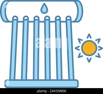 hot solar water heater cartoon vector illustration Stock Vector Image ...