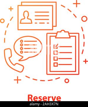 Reserve concept icon. Day planning idea thin line illustration. Make ...