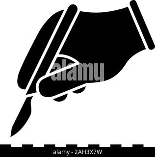 incision surgery doctor glyph icon vector illustration Stock Vector ...