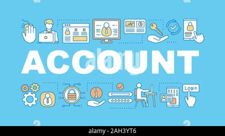Account word concepts banner. Login, sign up. User account. Profile ...