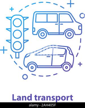 Land transport concept icon. Automobiles idea thin line illustration ...