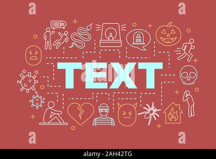 Fear concept icon. Fearfulness idea thin line illustration. Threat of ...