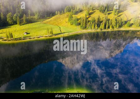 View of the Wettersteinspitzen, Germany, Bavaria, Mittenwald Stock ...