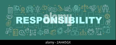 Responsibility word concepts banner. Goal achieving. Business ...