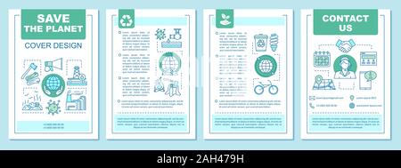 Environmental issues brochure template layout. Save planet. Environment ...