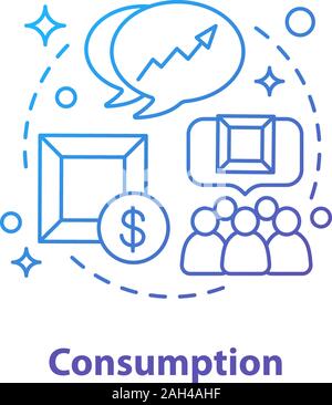 Consumption concept icon. Purchasing idea thin line illustration ...