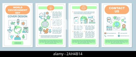 Environmental issues brochure template layout. Save planet. Environment ...