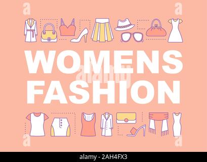 Women's fashion word concepts banner. Clothing store. Casual style ...