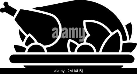 Grilled Chicken Restaurant Food Negative Space Logo Stock Vector Image ...