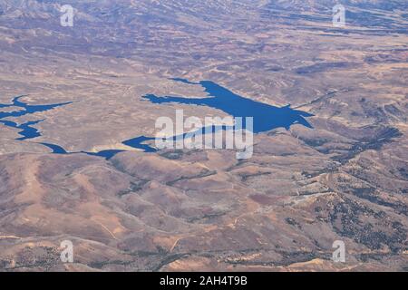 Aerial view of the Strawberry Reservoir at Utah, USA Stock Photo - Alamy