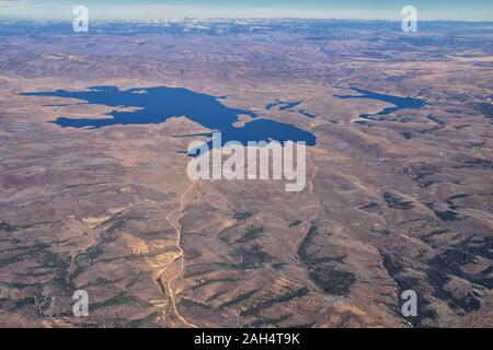 Aerial view of the Strawberry Reservoir at Utah, USA Stock Photo - Alamy