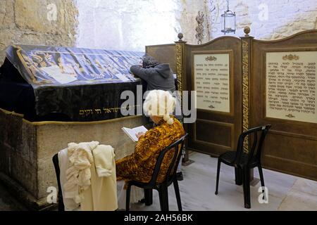 Religious Jewish worshipers pray at King David Tomb a site considered ...