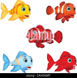 Fish clown set color collection Stock Vector Image & Art - Alamy