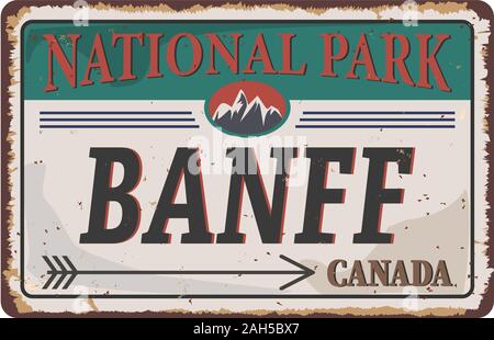 Banff national park grunge rubber stamp on white background, vector ...