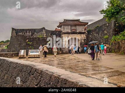 Shuri Castle Kankaimon gate Stock Photo - Alamy