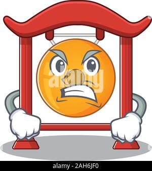 cartoon character of chinese gong with angry face Stock Vector Image ...
