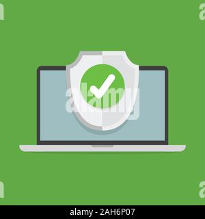 Protection concept of digital and technological. Protect mechanism ...