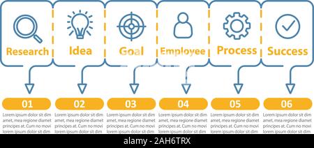 Idea realization vector infographic template. Project management ...