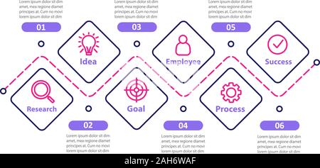Idea realization vector infographic template. Project management ...