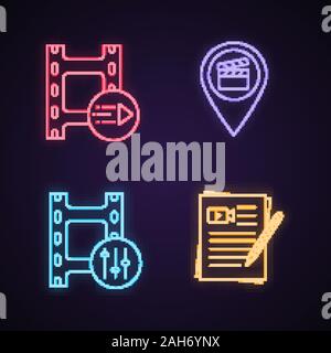 Movie scripts color icon. Screenplay writing. Scenario. Film making ...