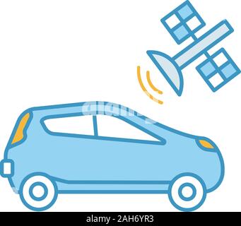 Global Navigation Satellite System (GNSS) linear icons set. Navigation ...