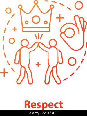 Respect concept icon. Quality idea thin line illustration. Achievement ...