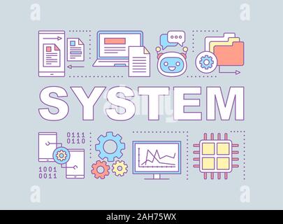 Computer hardware word concepts banner. Electronic devices. Information ...
