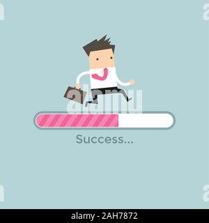 Sign man running on loading bar vector Stock Vector Image & Art - Alamy