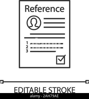 Reference letter icon. Recommendation letter. Job application. Vector ...