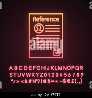 Reference letter icon. Recommendation letter. Job application. Vector ...