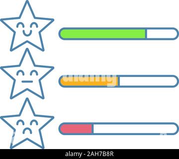 Rating scale color icon. Linear vector Stock Vector Image & Art - Alamy