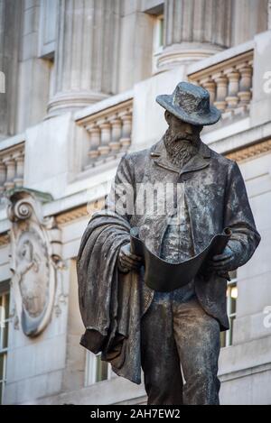 Statue of James Henry Greathead inventor of the Greathead Tunneling ...