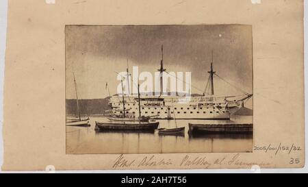 H.M.S. Aboukir at Port Royal, Jamaica. circa 1865 Stock Photo - Alamy