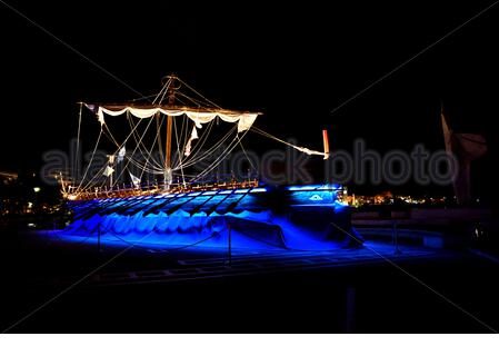 Replica of the Argo, the ship of the Argonauts in the Greek mythology ...