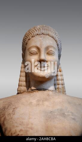Statue of Kouros, Parian Marble, found in Anavyssos, Attica, Funerary ...