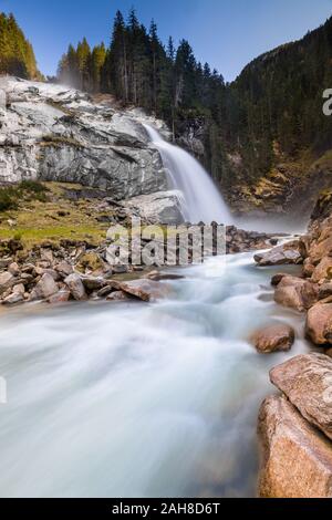 Krimml waterfall in the Austrian Alps Stock Photo - Alamy