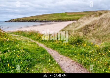 Beach at West Sandwick on the Isle of Yell, Shetland Islands, Scotland ...