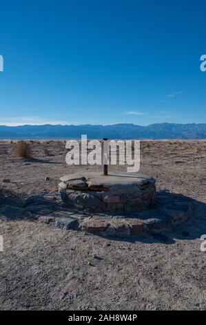 Old Stovepipe Wells waterhole in Death Valley, California Stock Photo ...