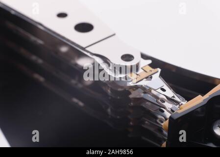 Internal element of the hard disk for reading information. The inner ...