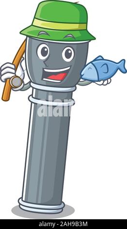 Illustration of cute fish cartoon with a torch Stock Vector Image & Art ...
