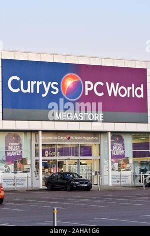 29/11/2019. Solihull, UK. A branch of Currys PC World Mega Store at a ...