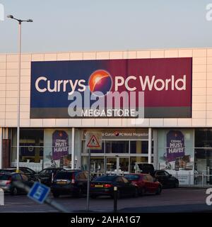 29/11/2019. Solihull, UK. A branch of Currys PC World Mega Store at a ...
