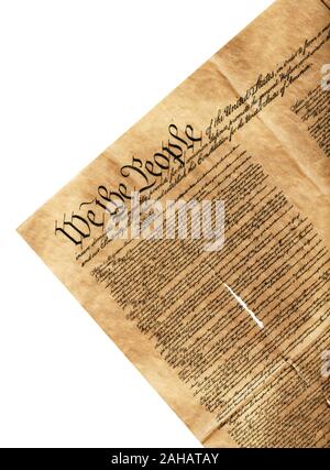 Document text "We the People" of the preamble to the United States ...