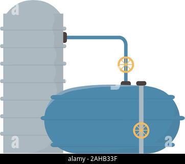 fracking refinery plant storage tank vector illustration Stock Vector ...