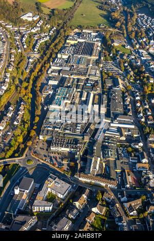 Aerial view, Meschede Volunteer Fire Department and Rinschen Park ...