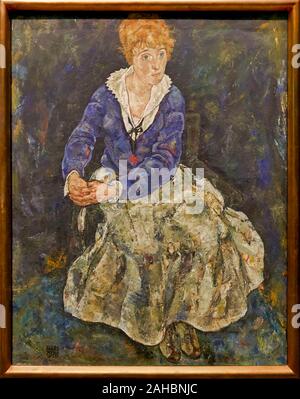 'portrait of edith (wife of the painter)' by egon schiele Stock Photo ...
